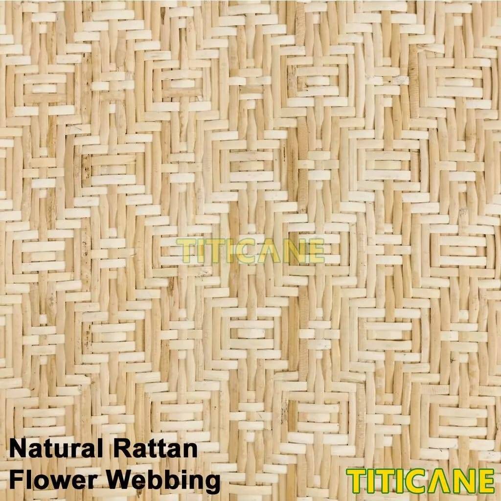 TITICANE Natural Rattan Flower Webbing [ 36 Inch ] [ 1 Roll ]