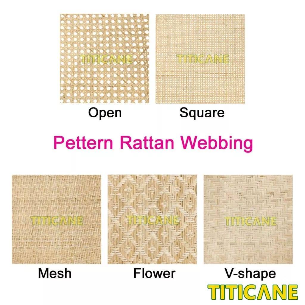 TITICANE Natural Rattan Flower Webbing [ 36 Inch ] [ 1 Roll ]